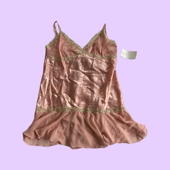 cerie | Intimates & Sleepwear | Nwt Vintage 9s Cerie Shell Pink Chemise ...